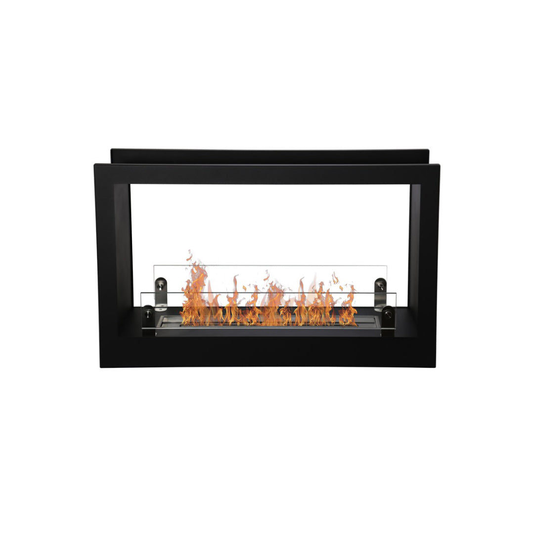 Two-sided bioethanol built-in fireplace - Verra – bioethanolkamin.de